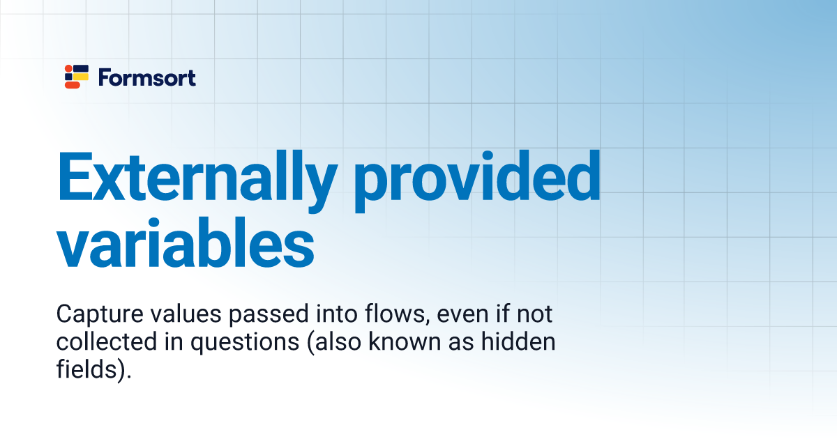 Externally provided variables | Formsort