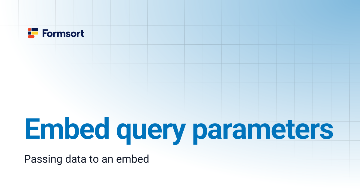 Embed query parameters | Formsort