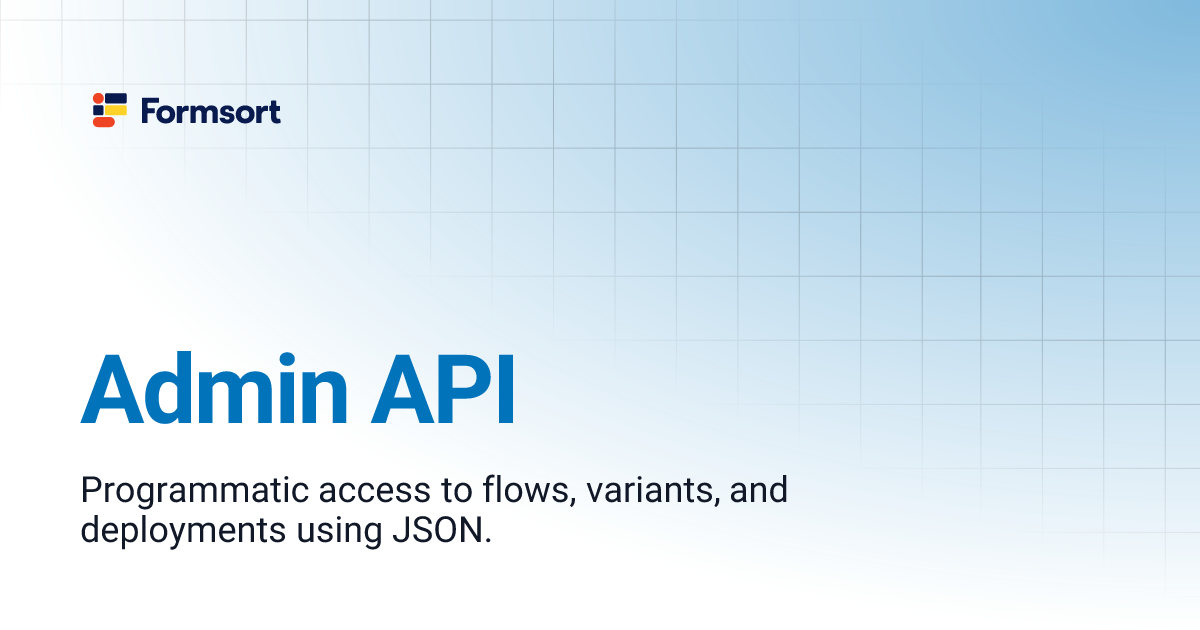 Admin API | Formsort