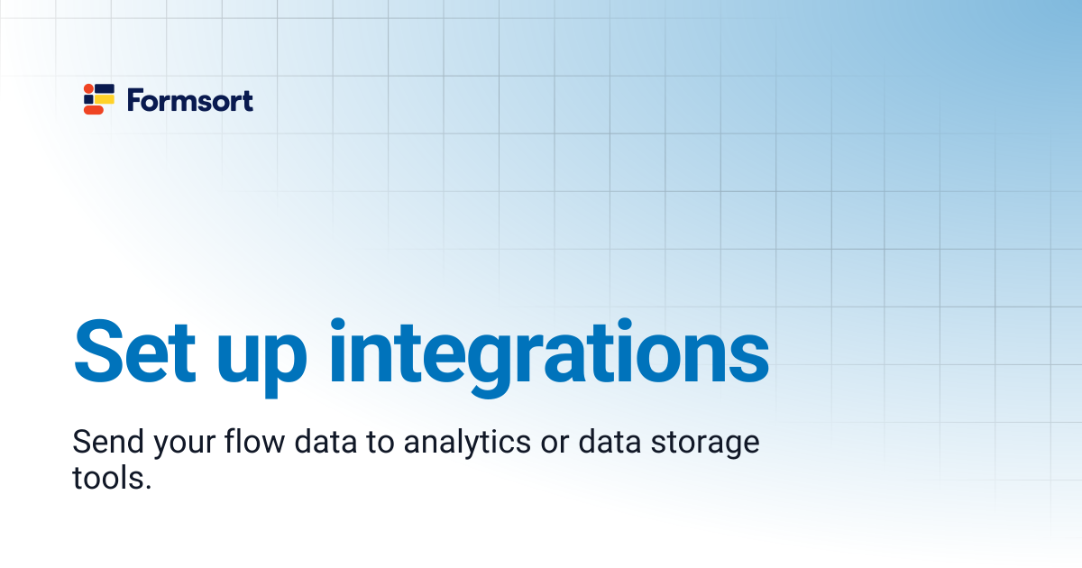 Set up integrations | Formsort